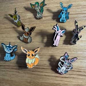 Pokemon | Accessories | Pokemon Eevee Evolutions Pin Bundle | Poshmark